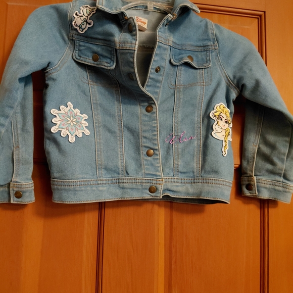 Disney | Jackets & Coats | Disney Frozen Blue Denim Jacket For Kids ...